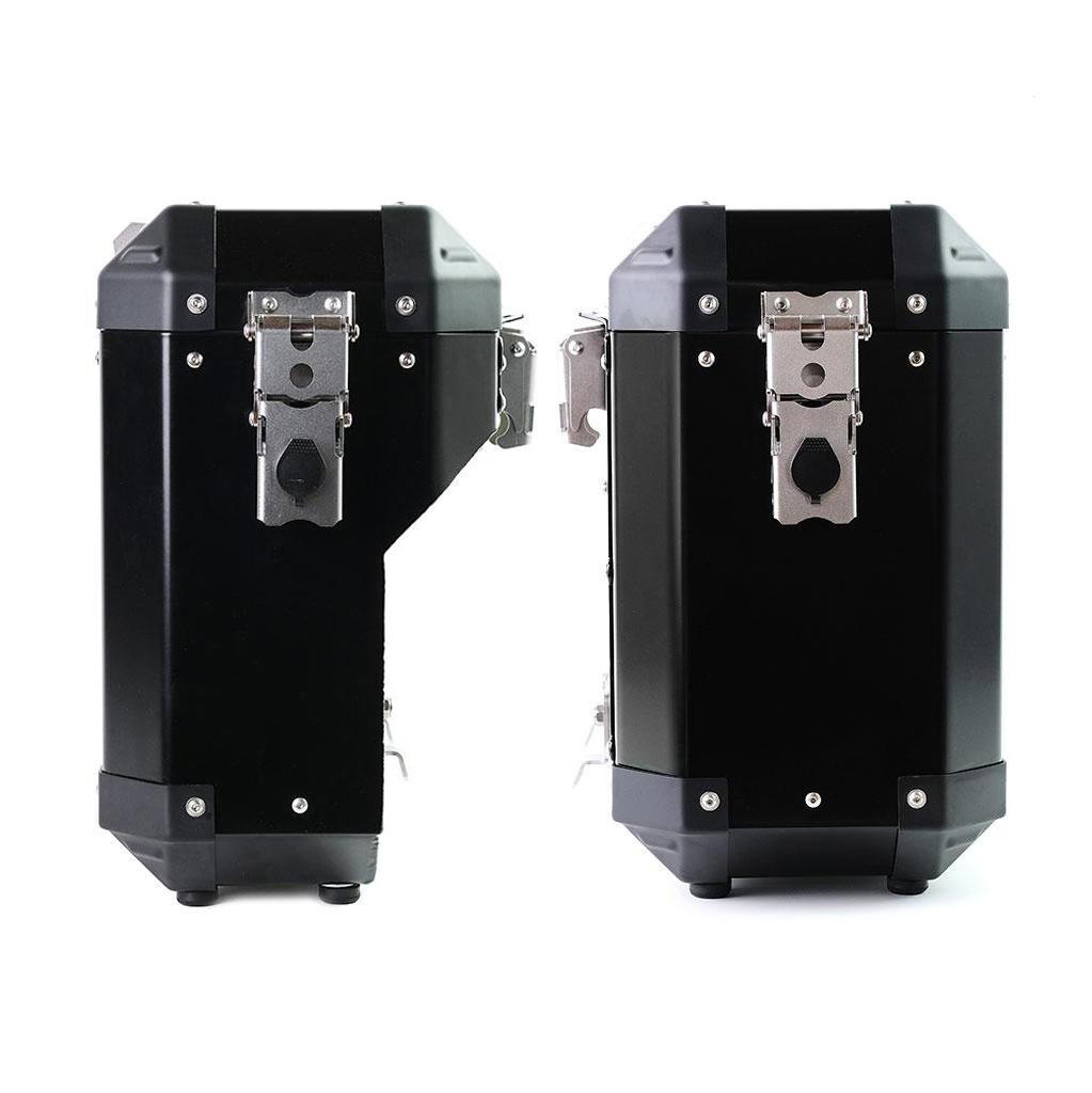 Pair of aluminium Panniers Atlas 40L+34L with HUSQVARNA frame