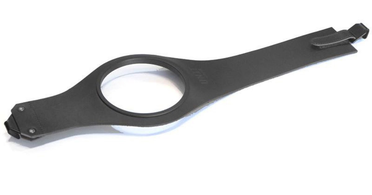 Tank belt black leather