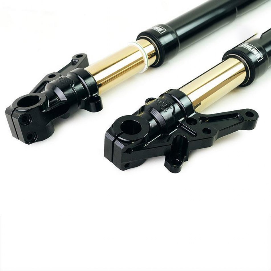 Ohlins fork kit BMW R18 + Unit garage triple clamp with axial fork feet