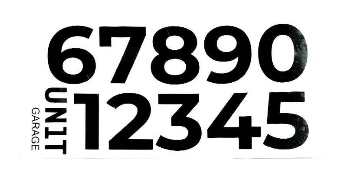 Black number stickers