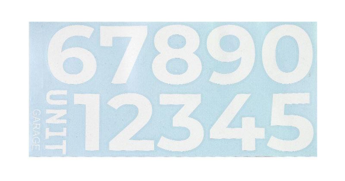 White number stickers