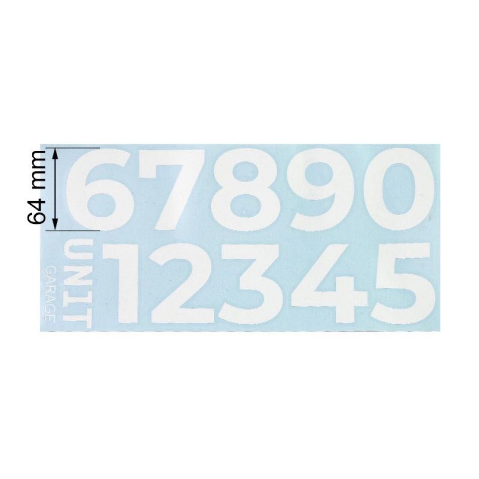 White number stickers