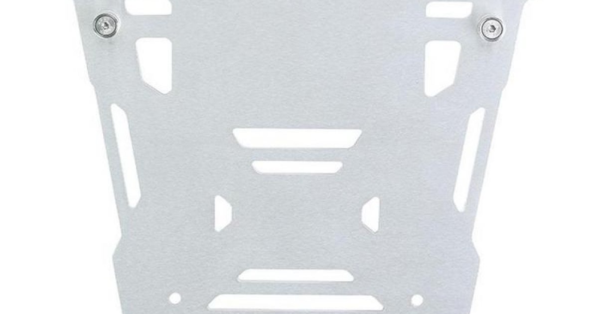 Atlas Silver top case plate for original BMW R1300GS luggage rack