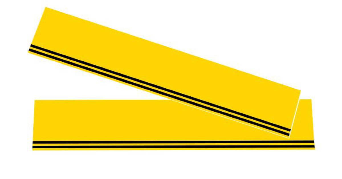 Pair of stickers Yellow 40th